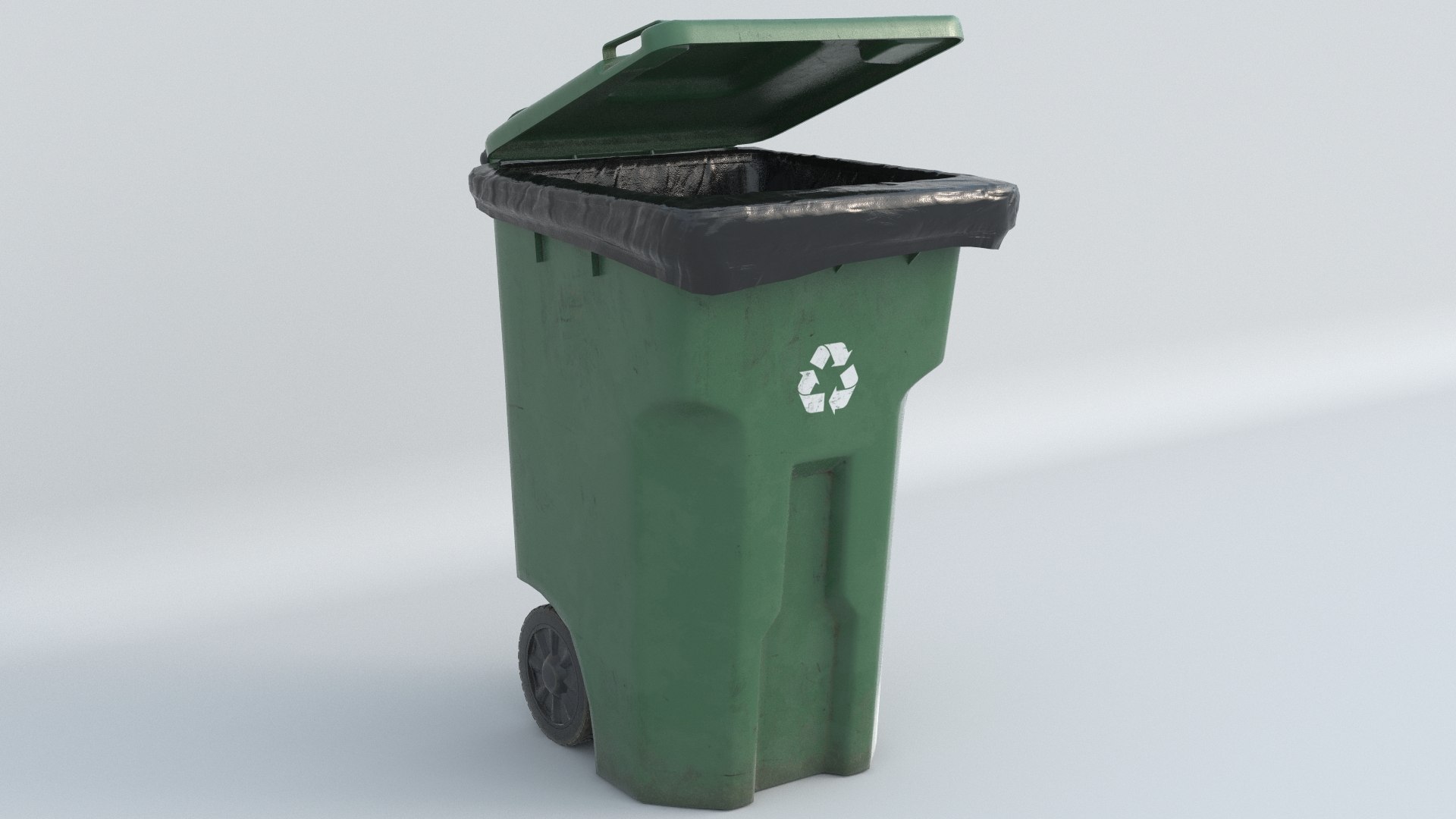 3D Recycle Bin Green HD - TurboSquid 1770554