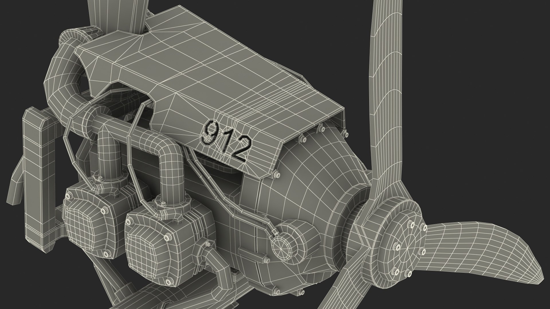 3D propeller engine model - TurboSquid 1565321