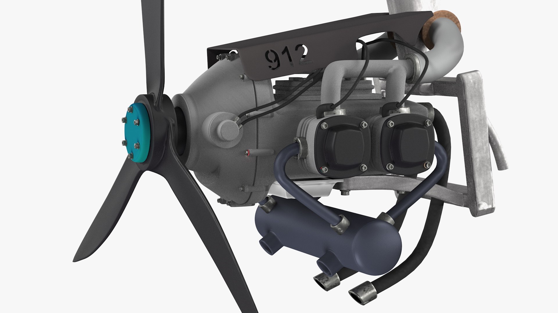 3D Propeller Engine Model - TurboSquid 1565321
