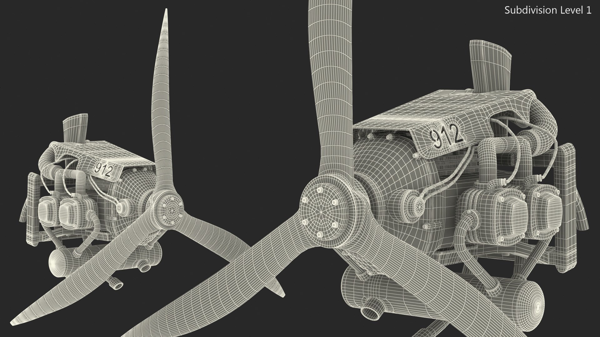 3D Propeller Engine Model - TurboSquid 1565321