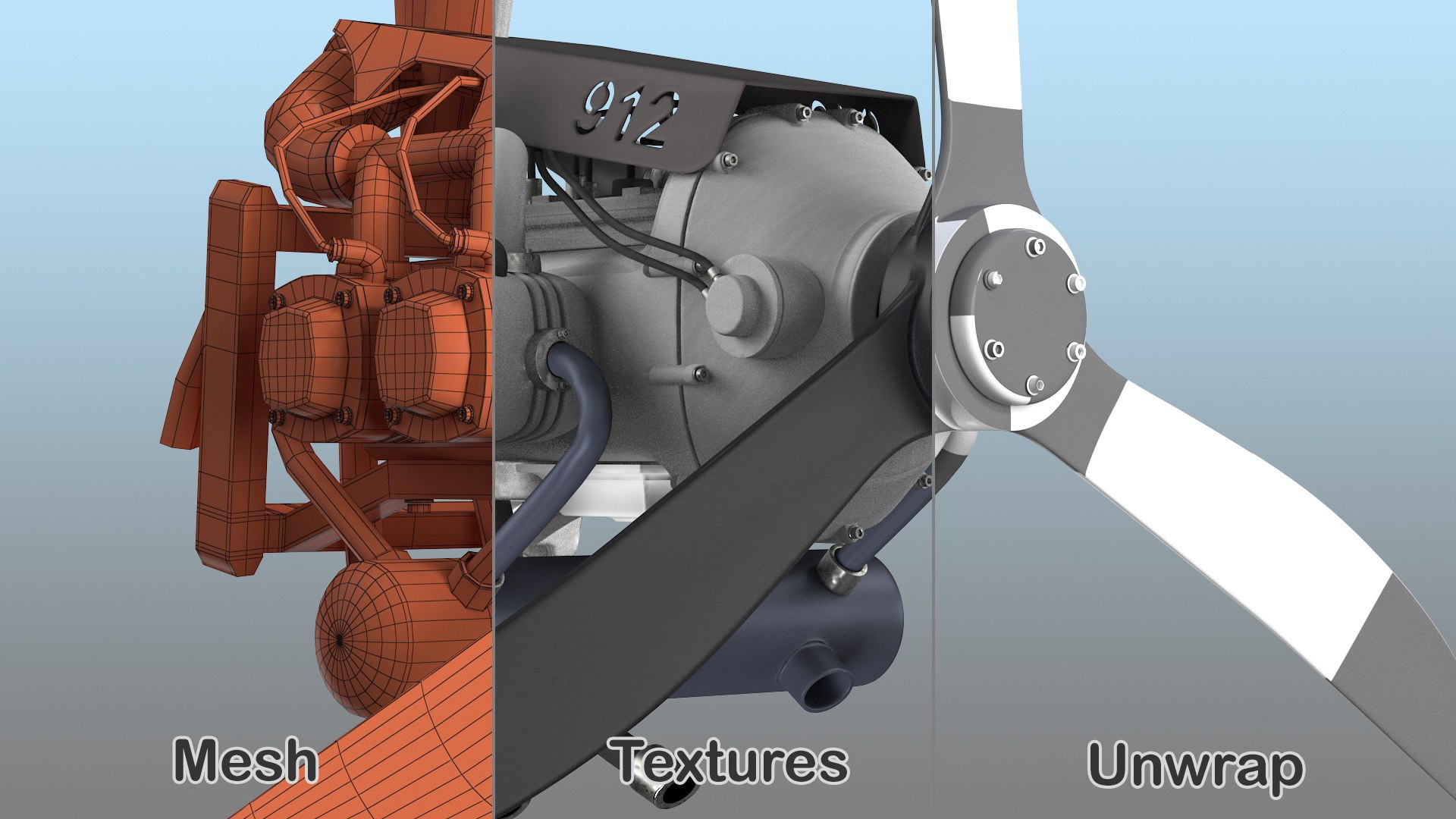 3D Propeller Engine Model - TurboSquid 1565321