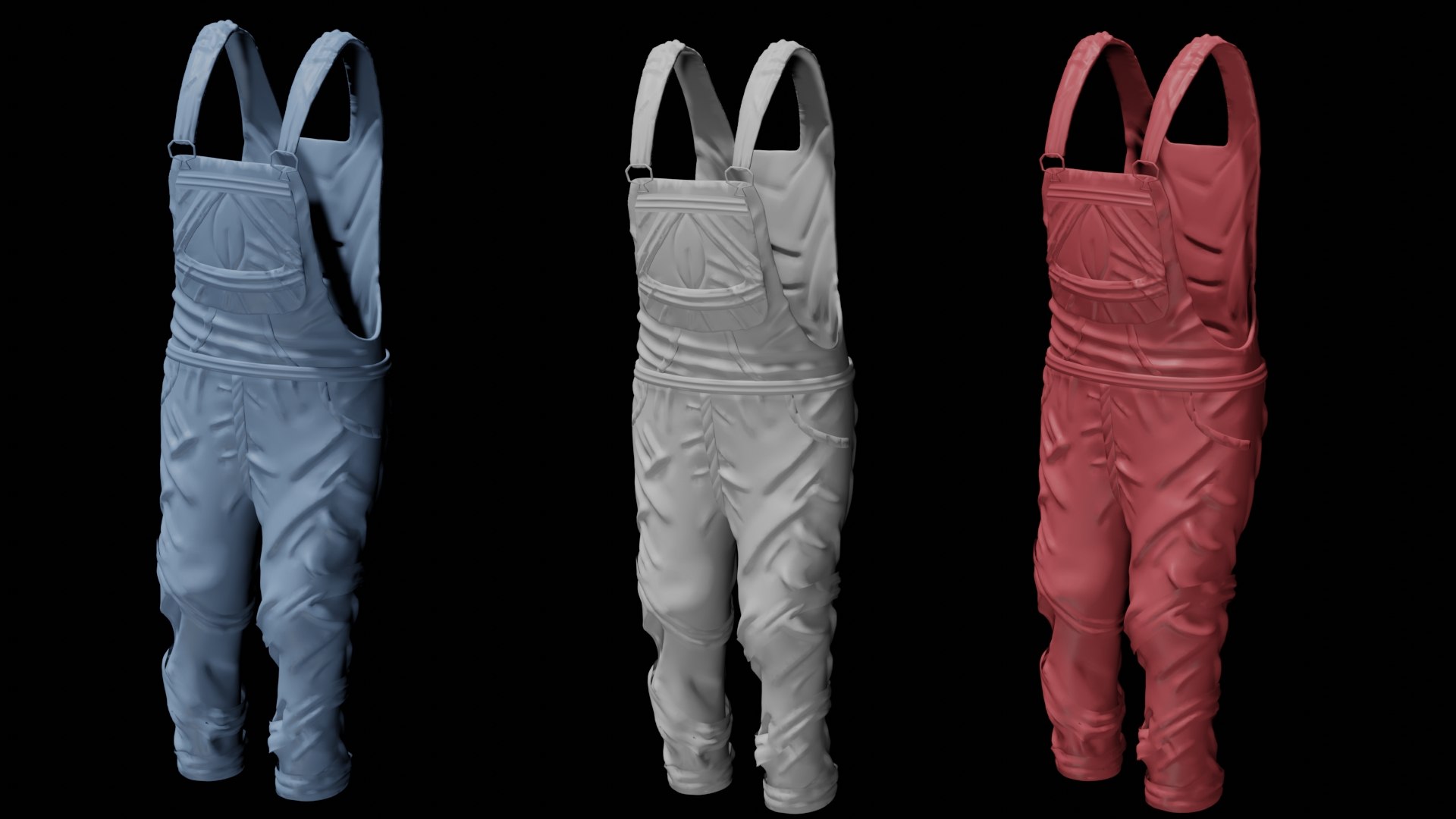 Jeans Overalls 3D - TurboSquid 1848236