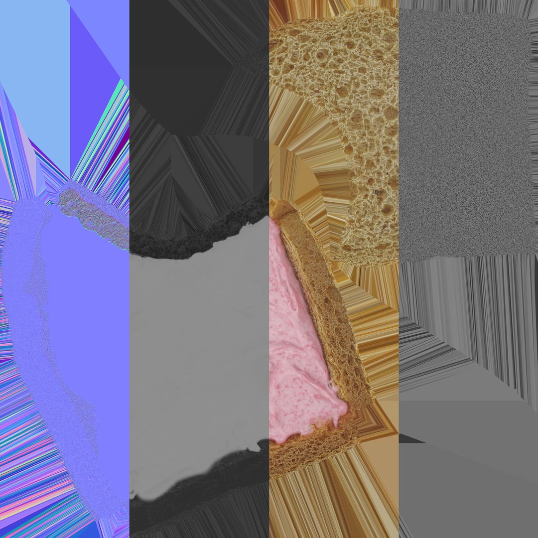 3D Model Toast With Caviar 01 Bitten - TurboSquid 2071829