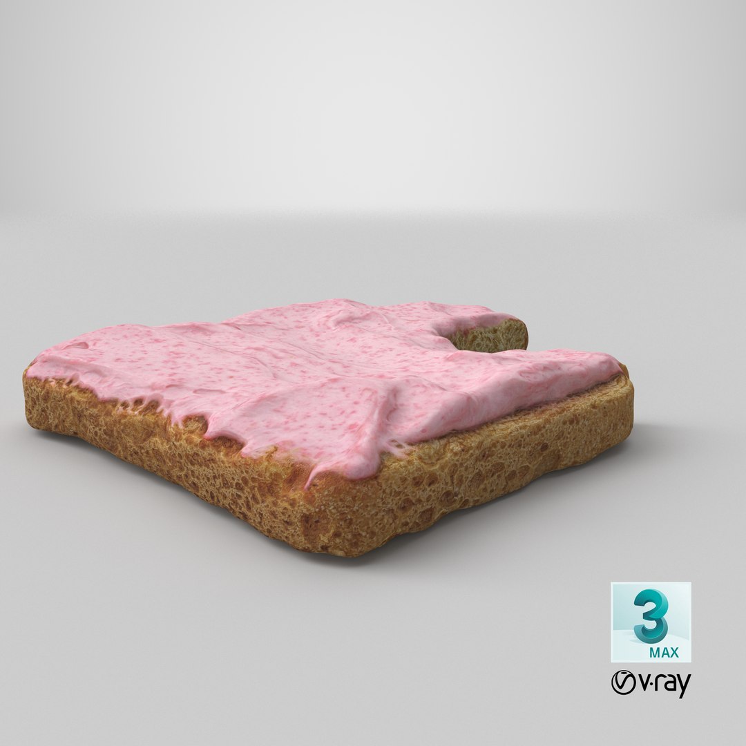 3D Model Toast With Caviar 01 Bitten - TurboSquid 2071829
