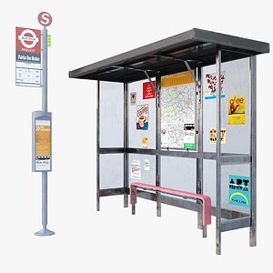 Bus Stop Enclosure 3D Models for Download | TurboSquid