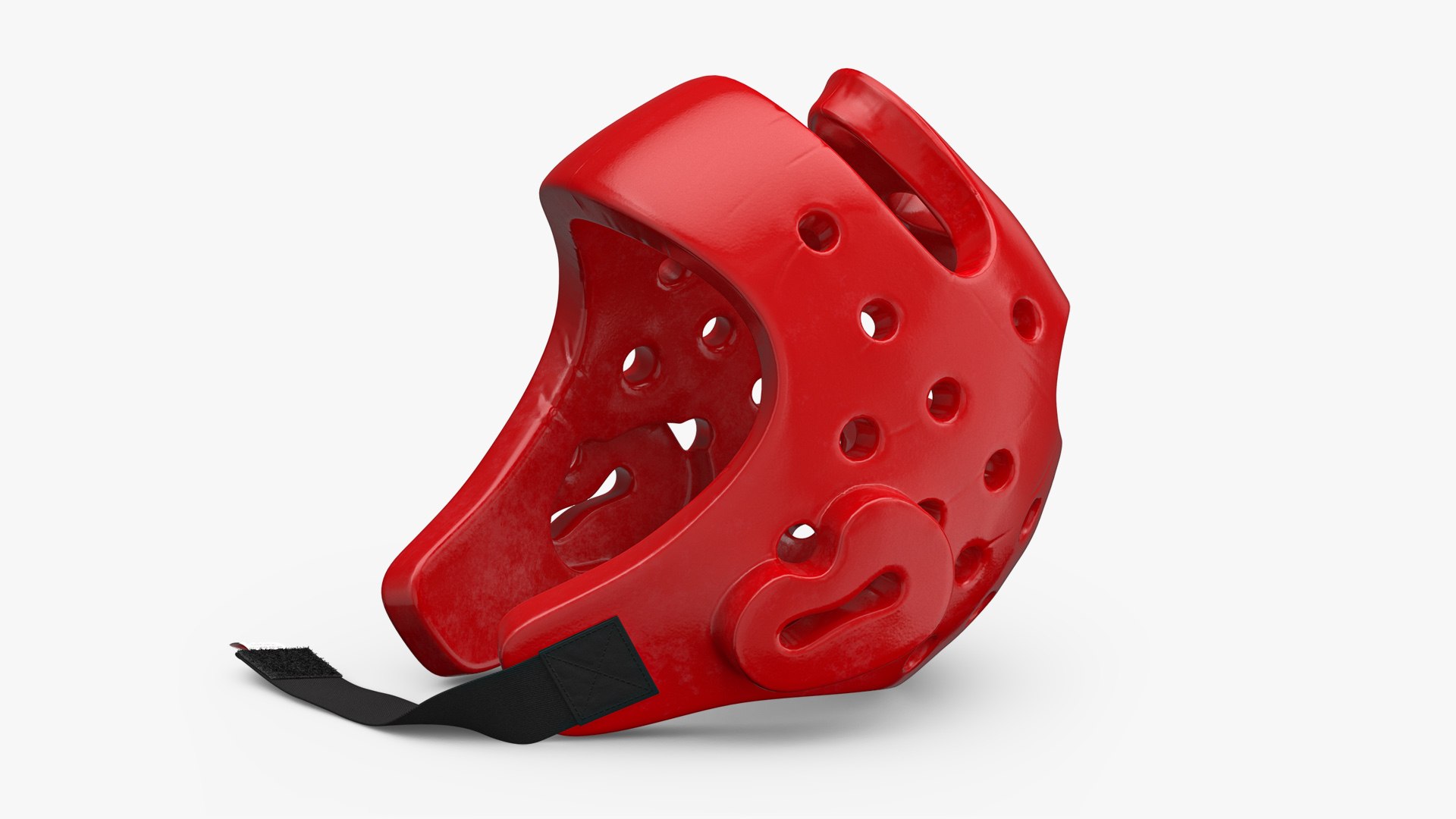 3D Karate Helmet Red - TurboSquid 2097642