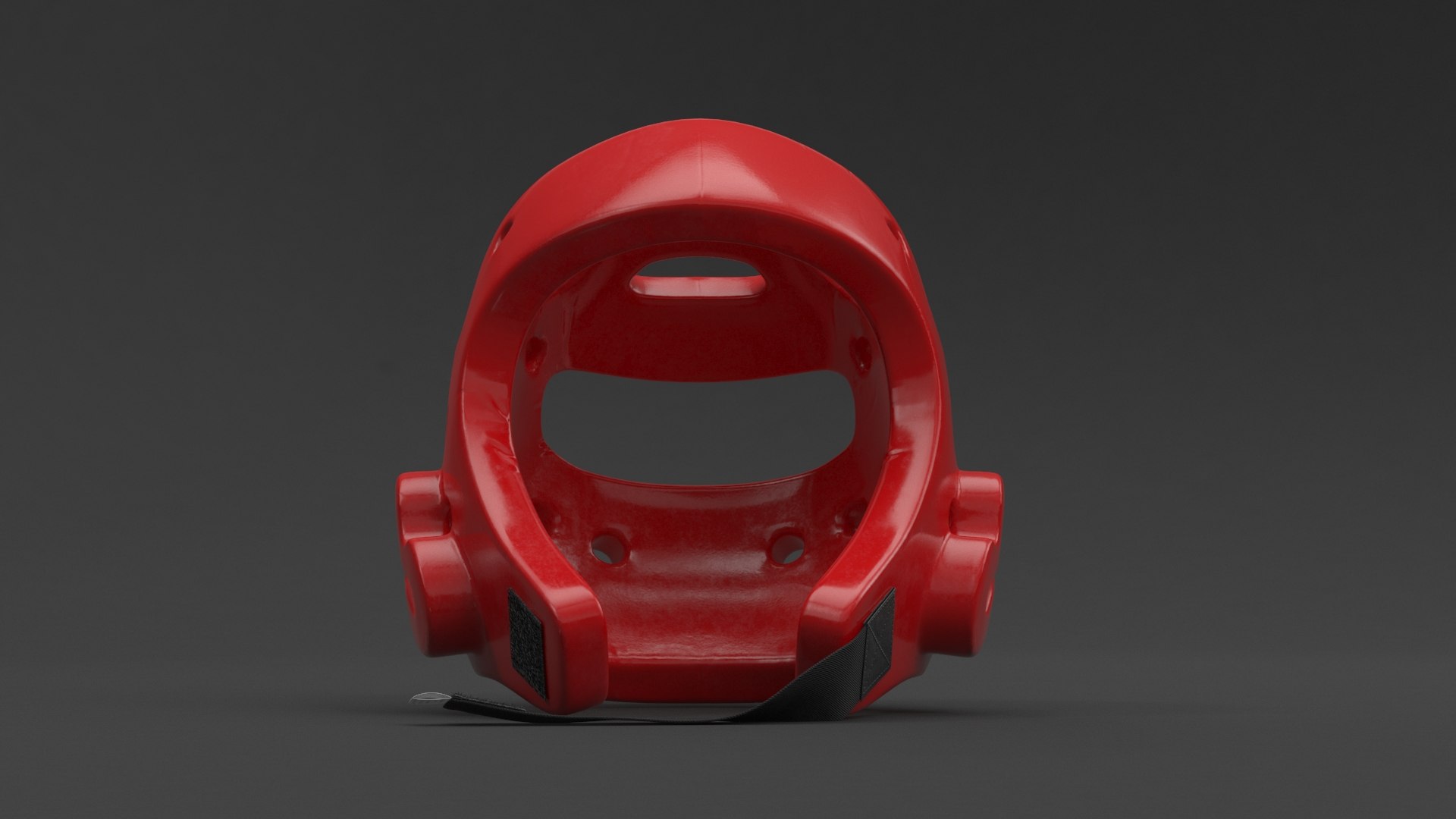 3D Karate Helmet Red - TurboSquid 2097642