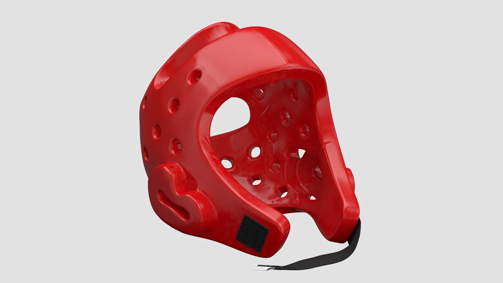 3D Karate Helmet Red - TurboSquid 2097642