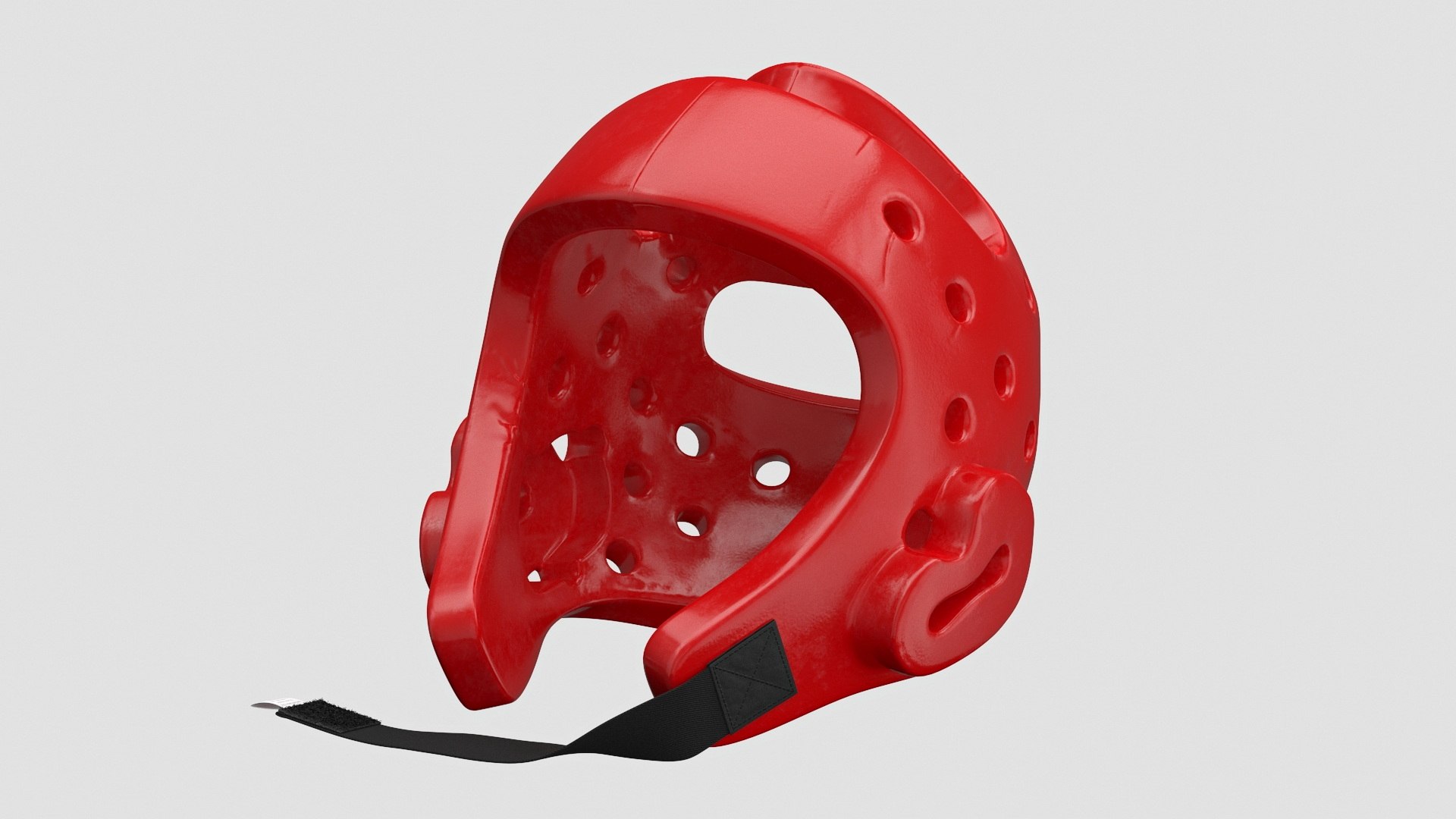 3D Karate Helmet Red - TurboSquid 2097642