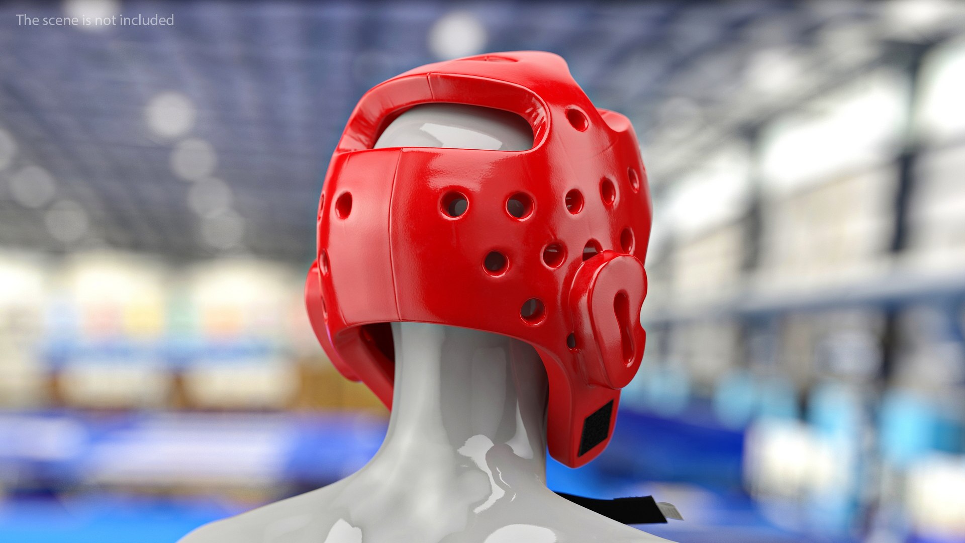 3D Karate Helmet Red - TurboSquid 2097642