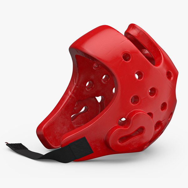 modelo 3d Karate Helmet Red - TurboSquid 2097642
