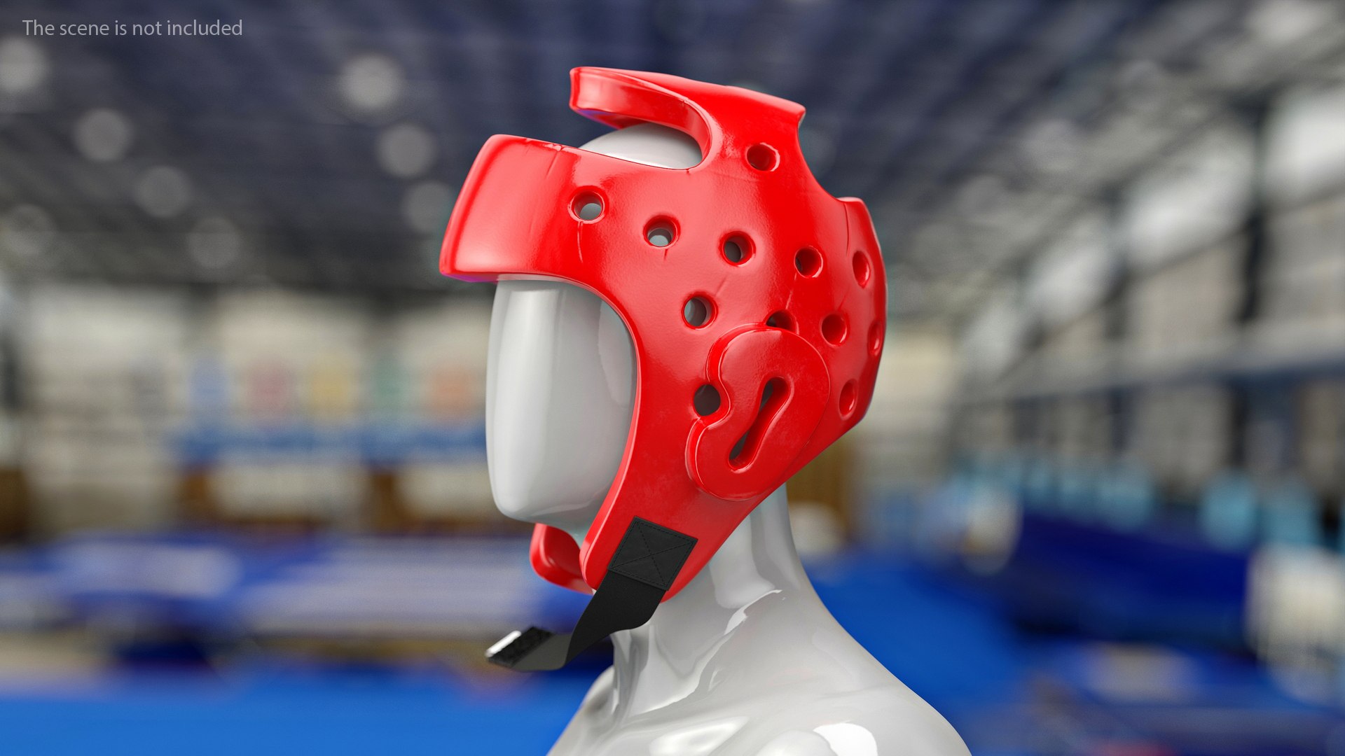 3D Karate Helmet Red - TurboSquid 2097642