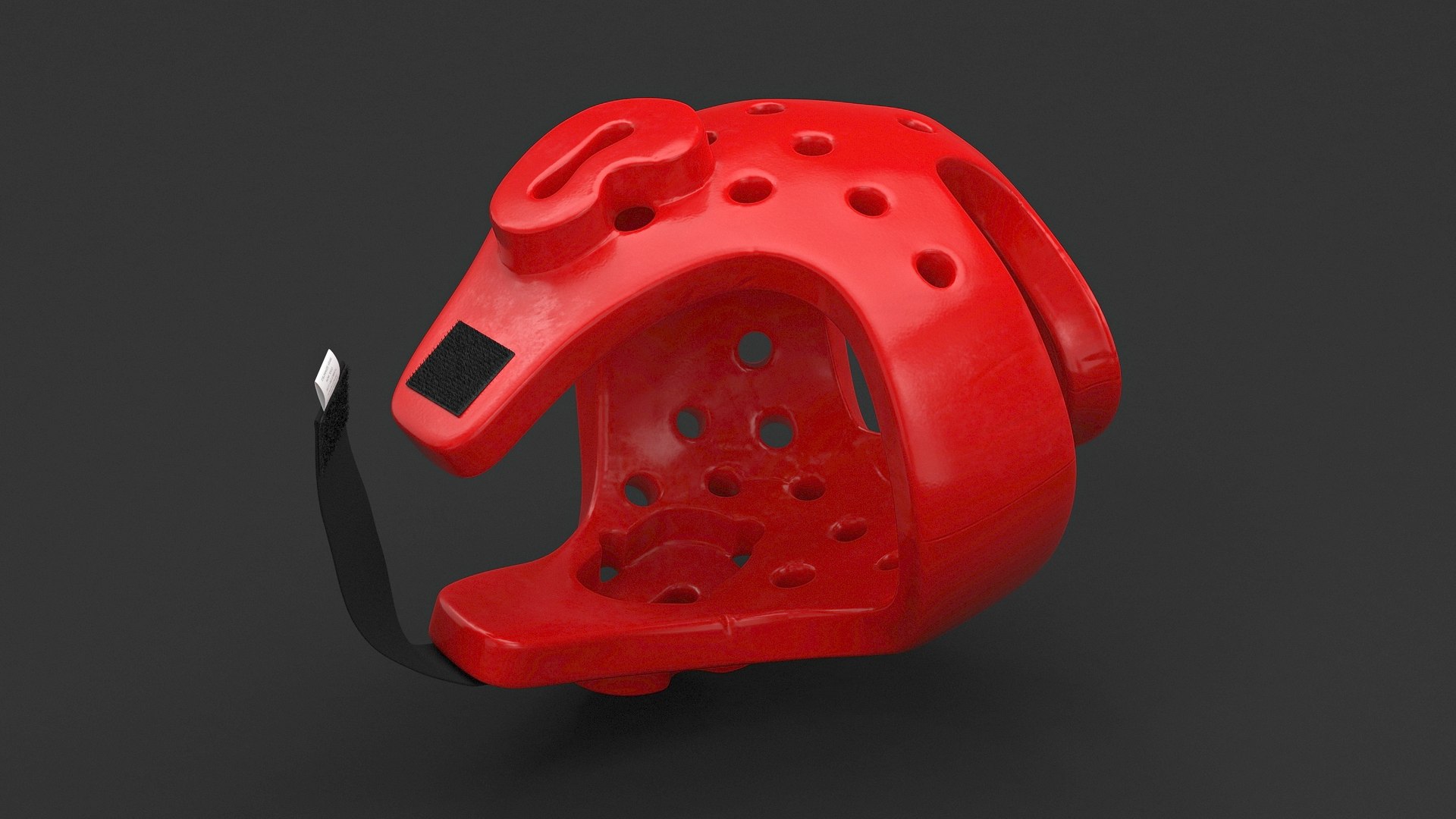 3D Karate Helmet Red - TurboSquid 2097642