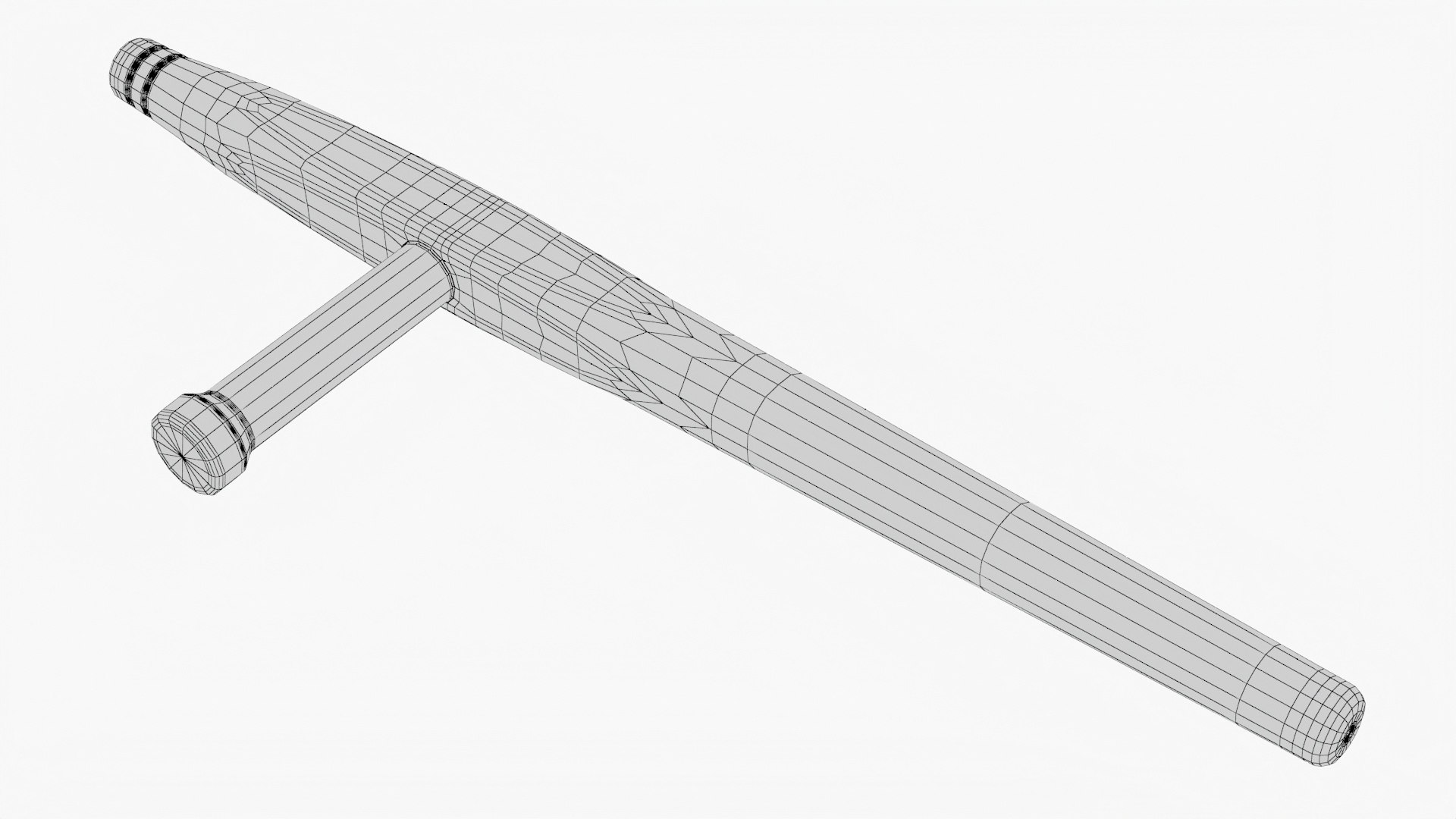 3D Wooden Tonfa 01 A - TurboSquid 2218050