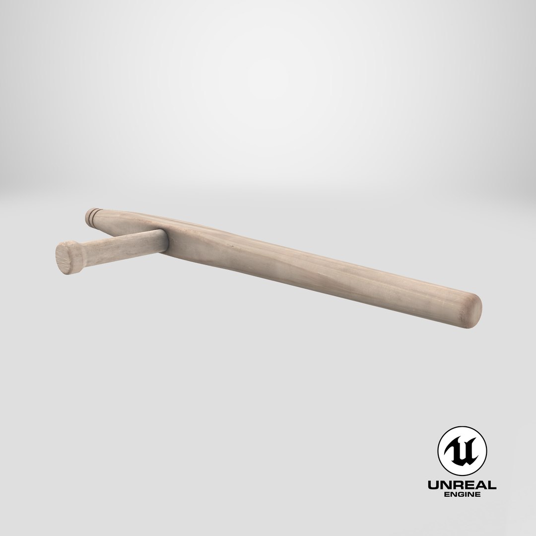 3D Wooden Tonfa 01 A - TurboSquid 2218050