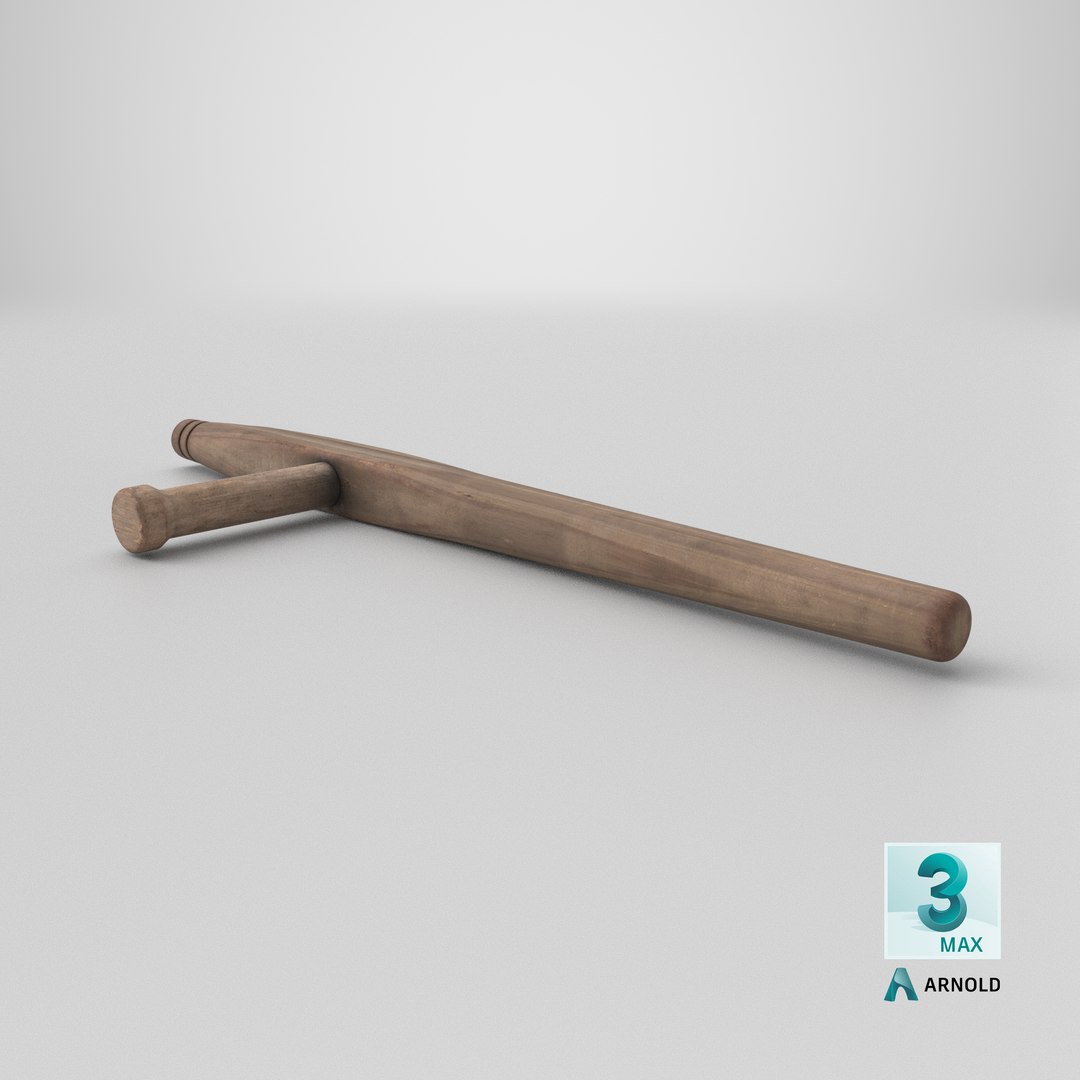 3D Wooden Tonfa 01 A - TurboSquid 2218050