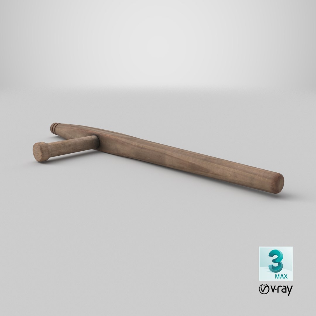 3D Wooden Tonfa 01 A - TurboSquid 2218050