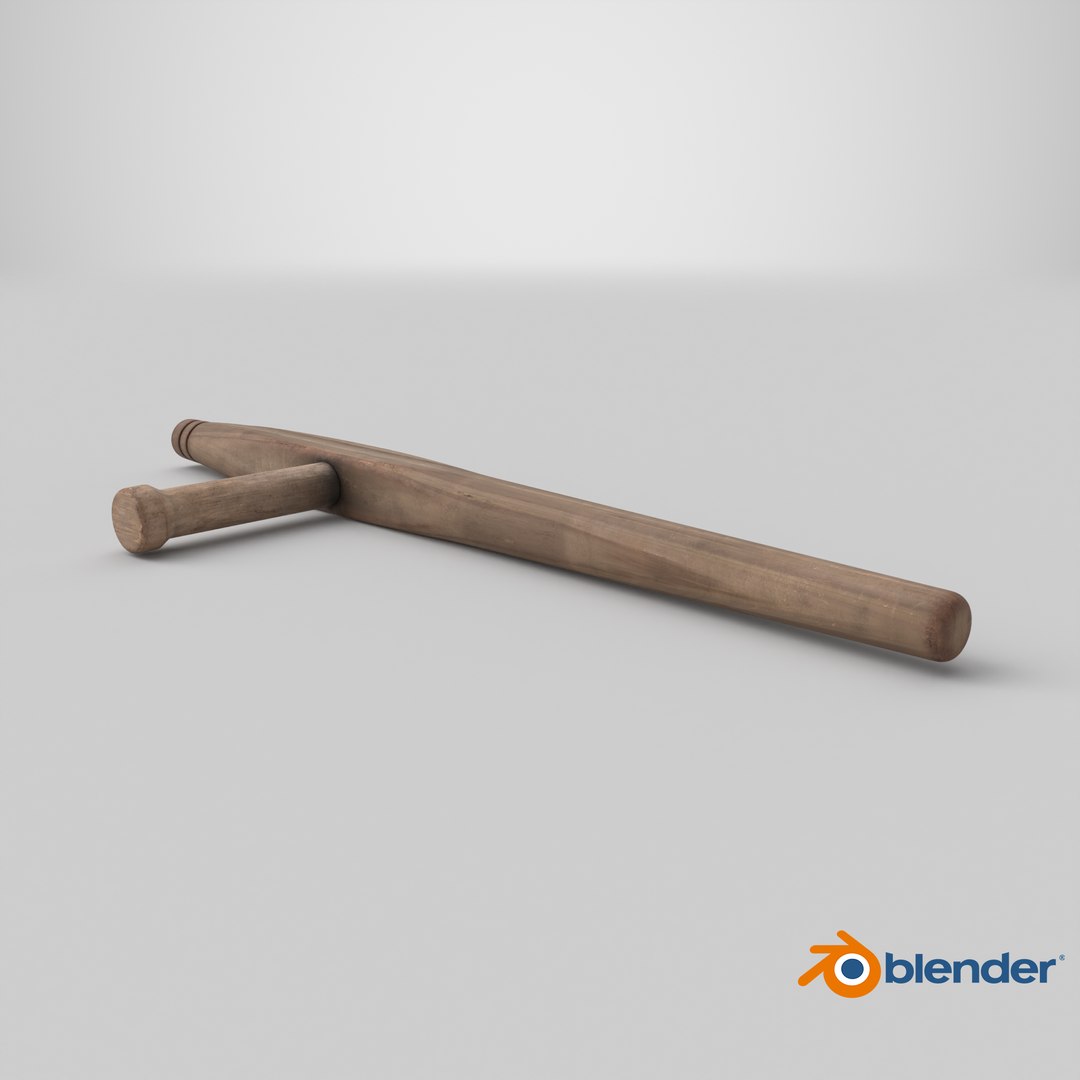 3D Wooden Tonfa 01 A - TurboSquid 2218050