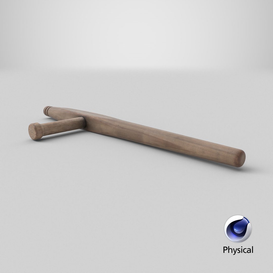 3D Wooden Tonfa 01 A - TurboSquid 2218050
