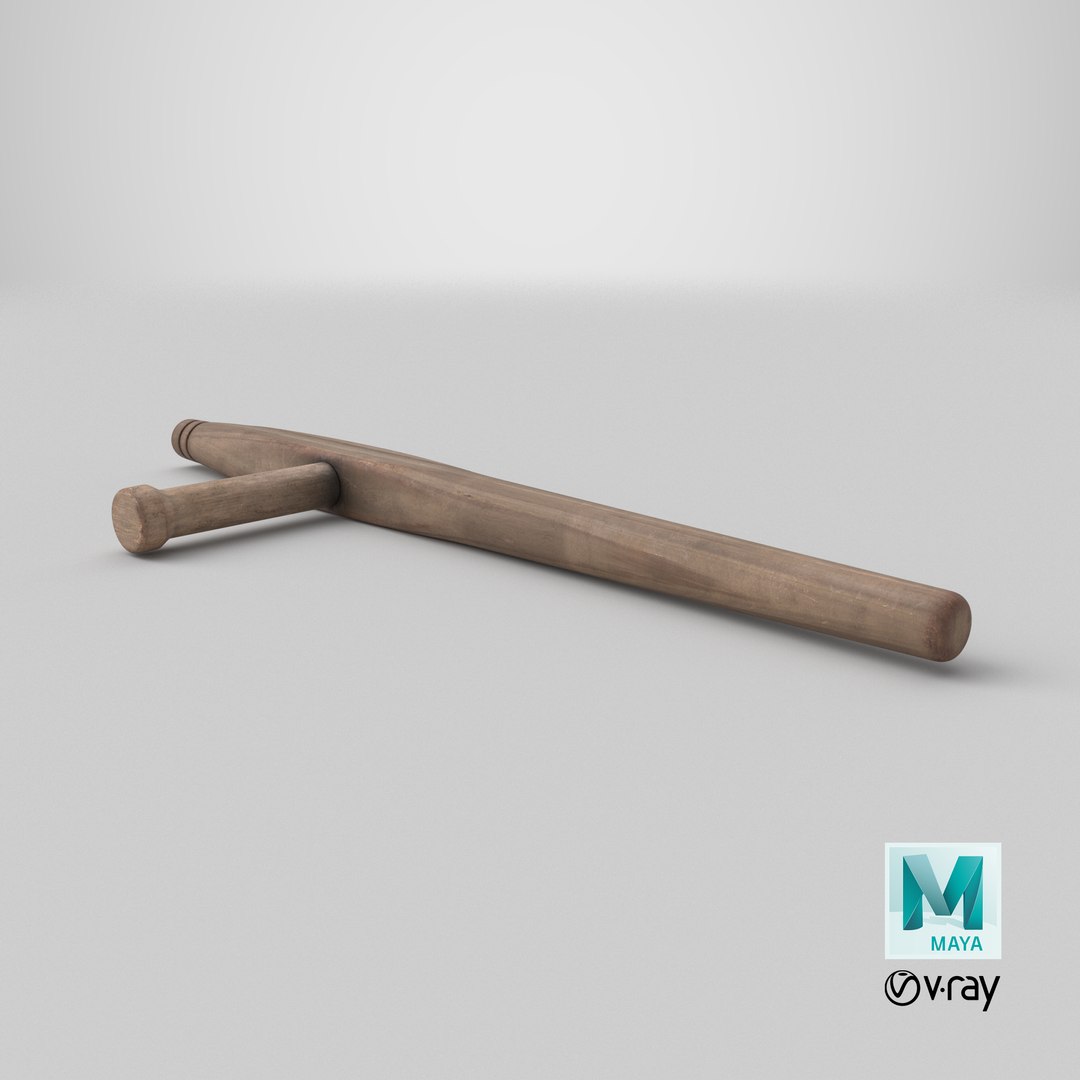 3D Wooden Tonfa 01 A - TurboSquid 2218050