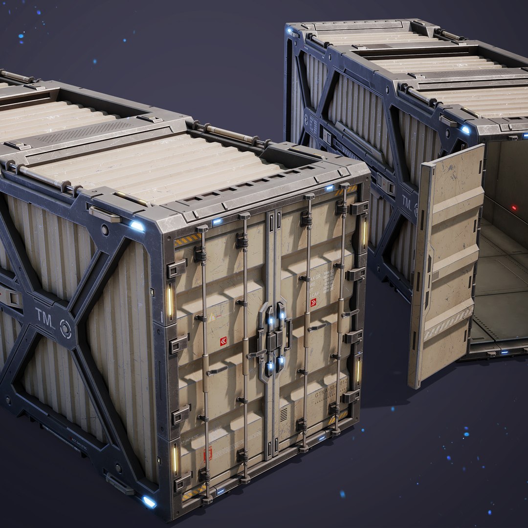 Sci-Fi Container Type A -PBR 3D - TurboSquid 2240864