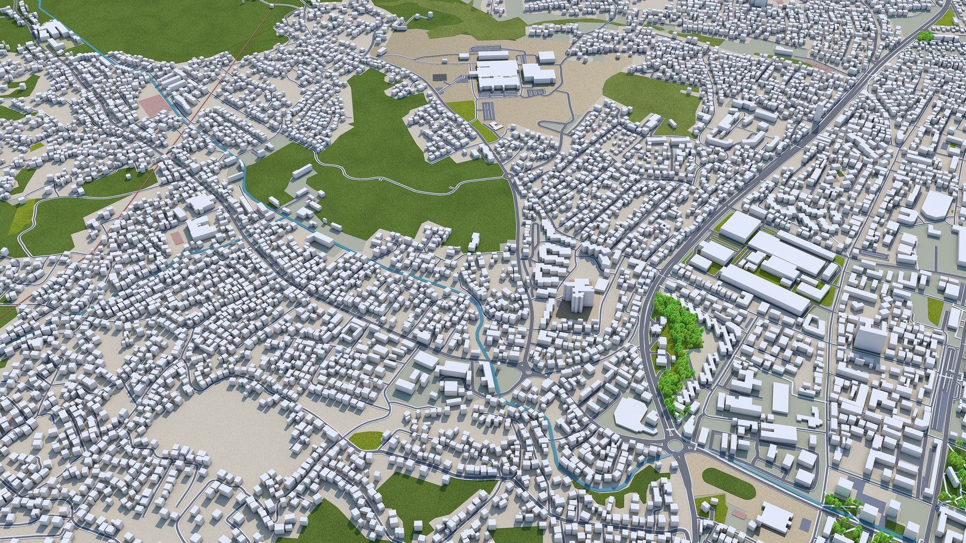 City area building model - TurboSquid 1608567