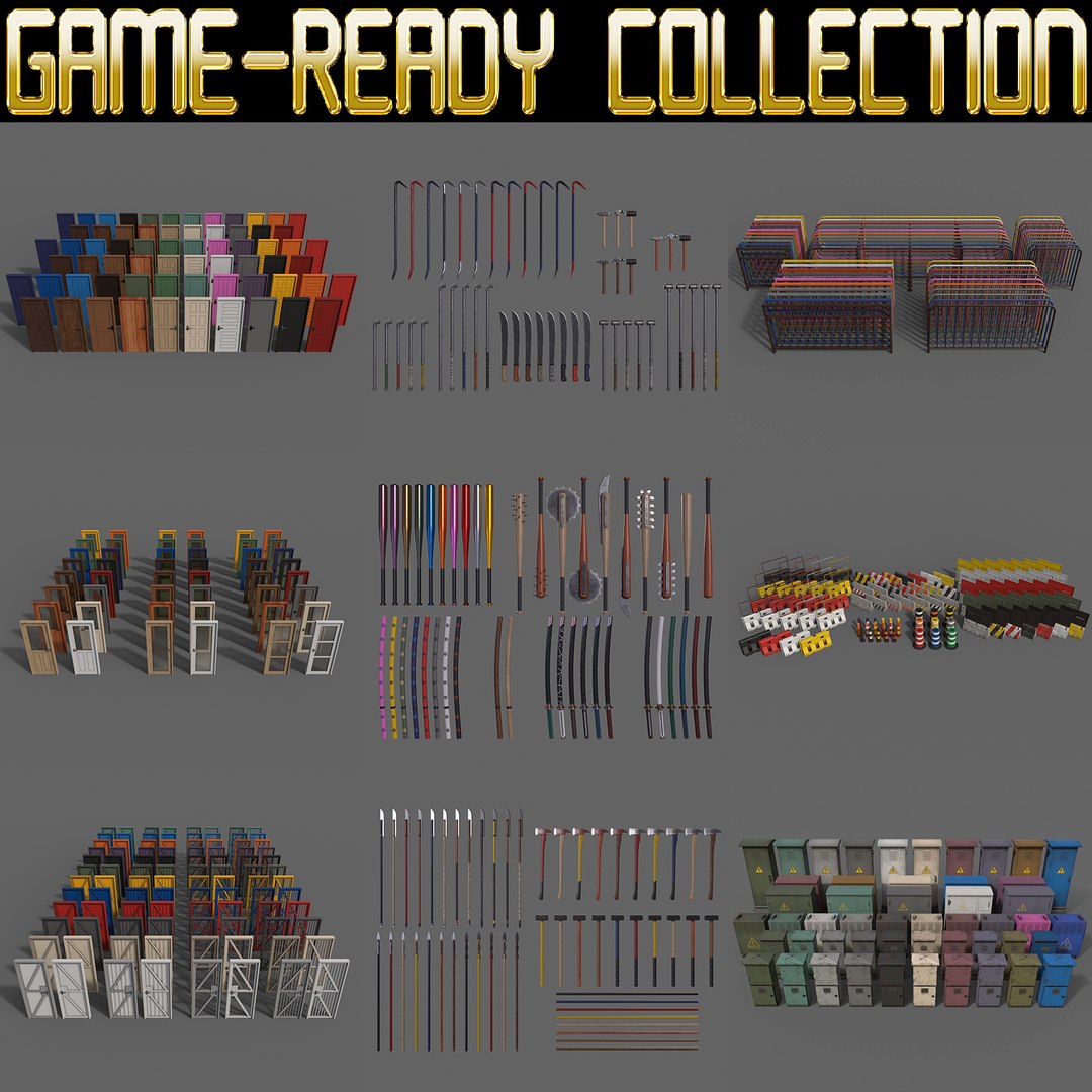 3D PBR Game Ready Collection - 40 Models Model - TurboSquid 2106195