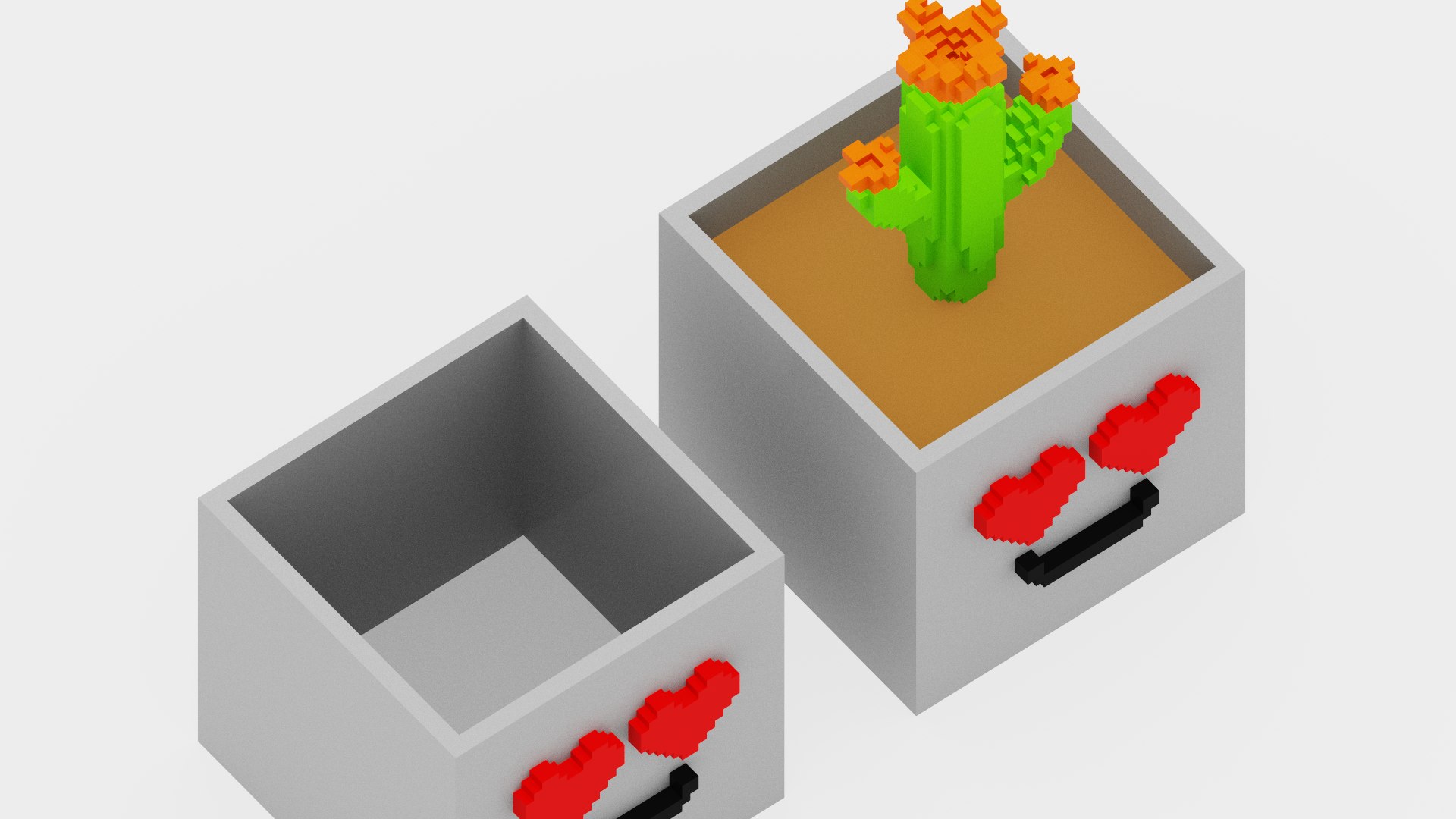 Voxel Plant Pot Model - TurboSquid 2191050