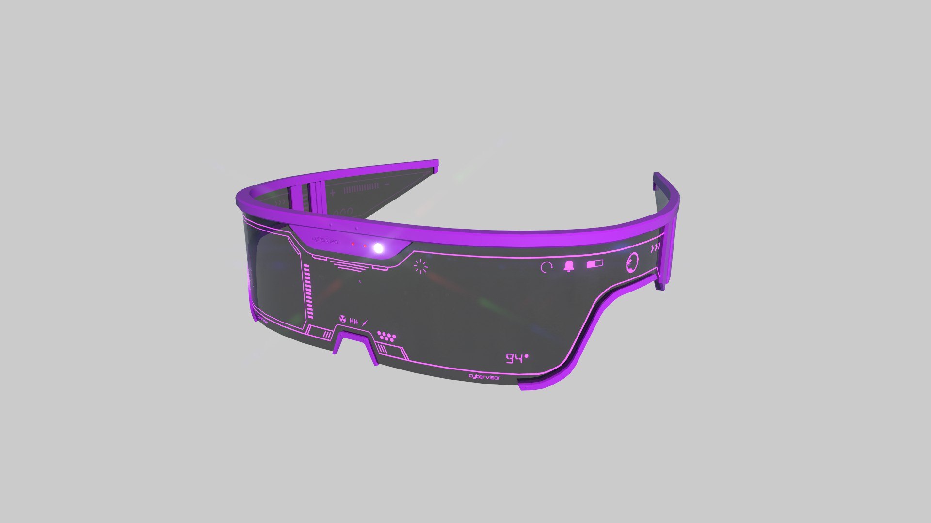 3D SciFi Glasses Visor 05 Purple - Character Design Fashion ...