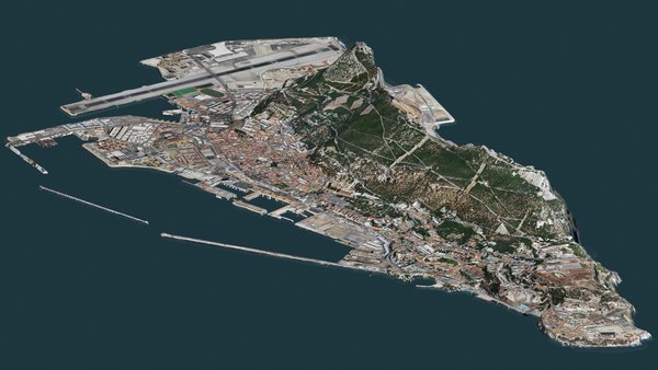 Gibraltar terrain 3D model - TurboSquid 1307499