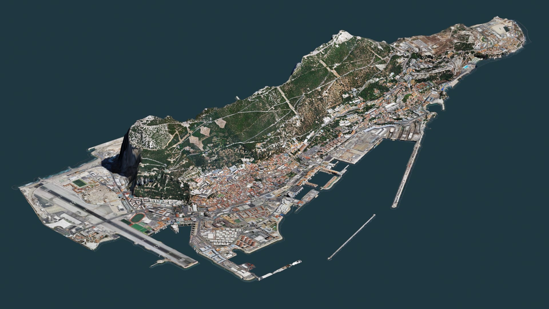 Gibraltar Terrain 3D Model - TurboSquid 1307499