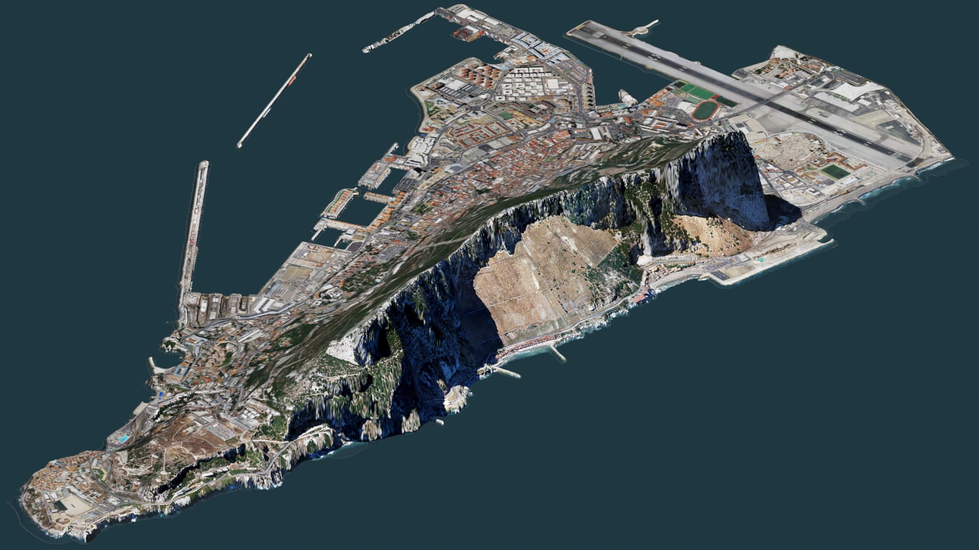 Gibraltar Terrain 3D Model - TurboSquid 1307499