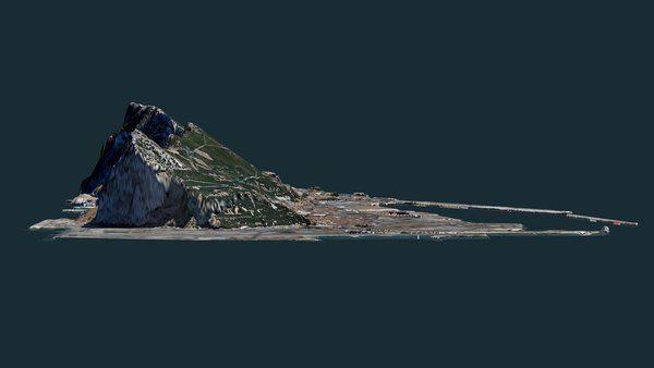 Gibraltar terrain 3D model - TurboSquid 1307499