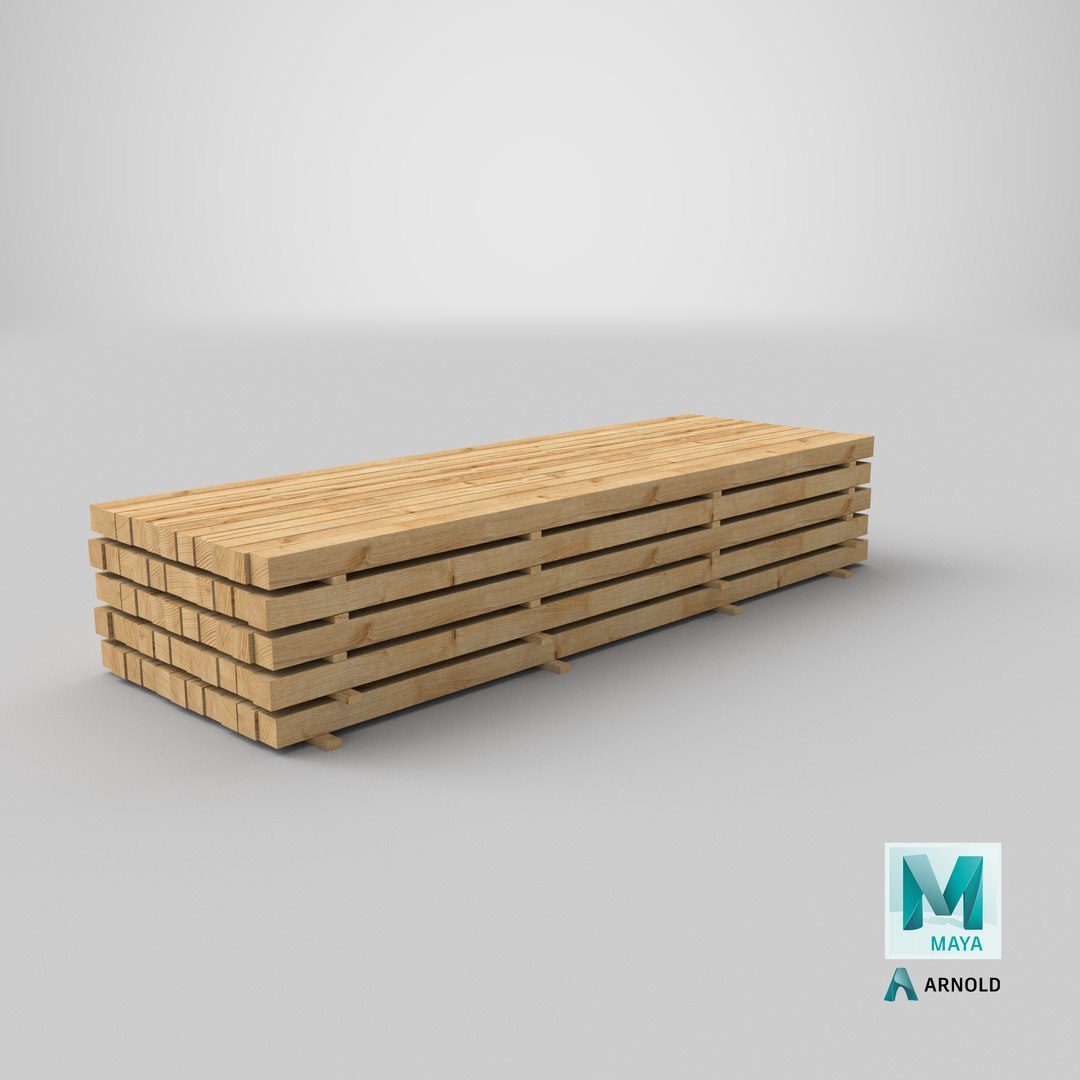 Wood Wooden Stack 3D Model - TurboSquid 1546809