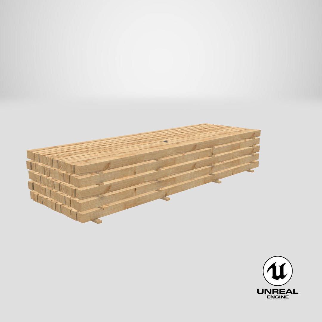 Wood Wooden Stack 3D Model - TurboSquid 1546809