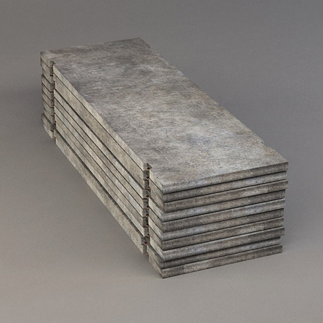 Concrete Plate Slab 3d Model
