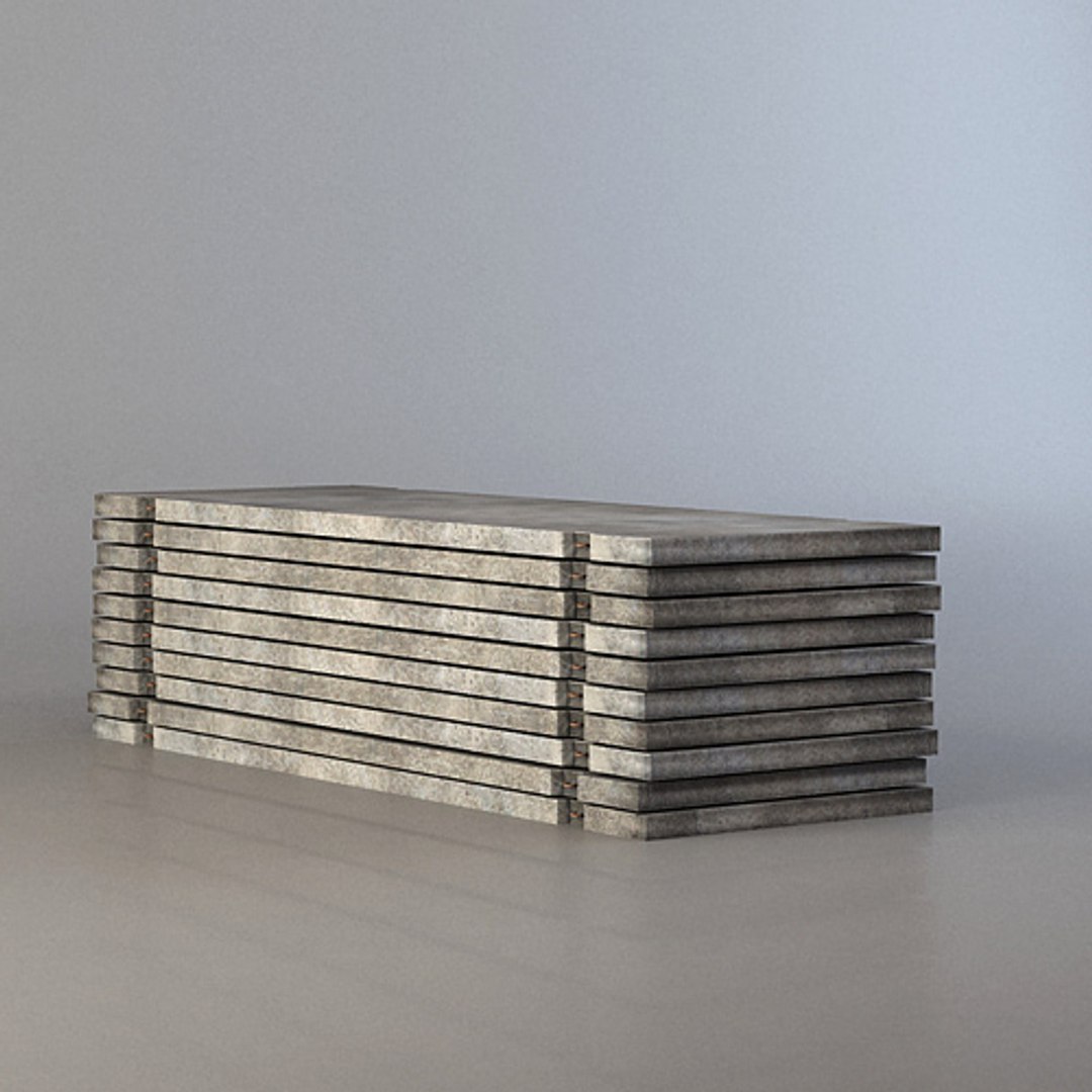 Concrete Plate Slab 3d Model