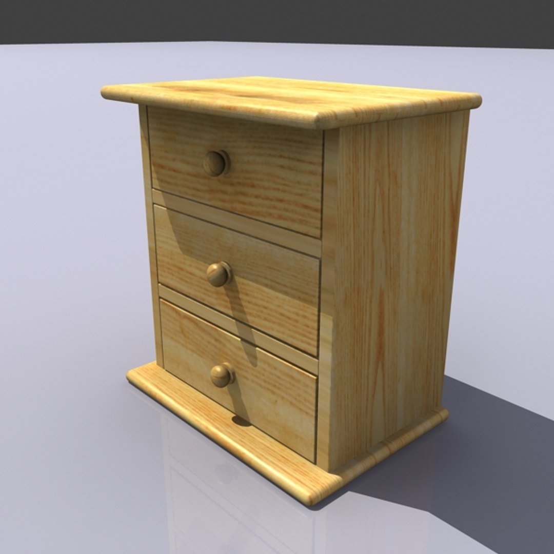 3d model wooden jewellery box