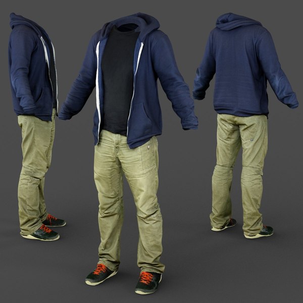 Male clothing outfit model - TurboSquid 1329808