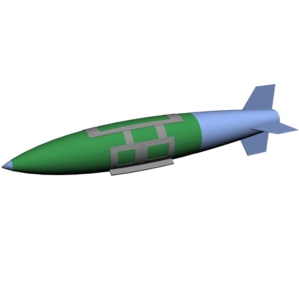 military rocket 3d model