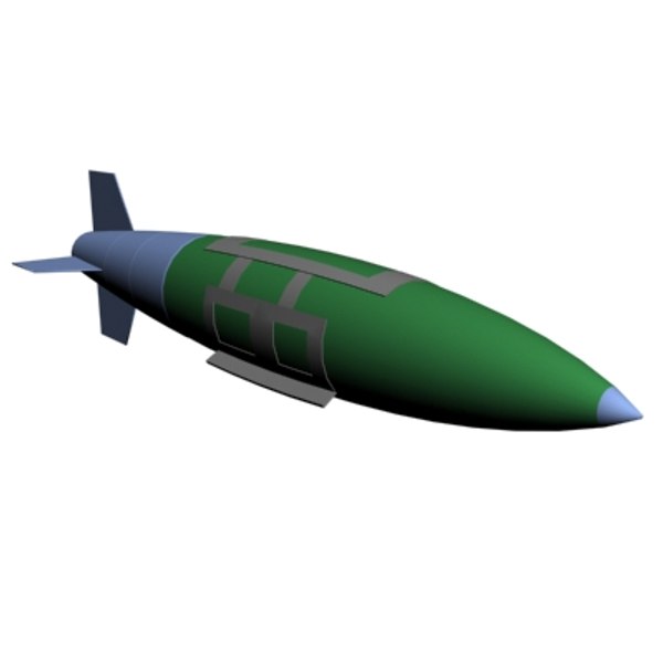 military rocket 3d model