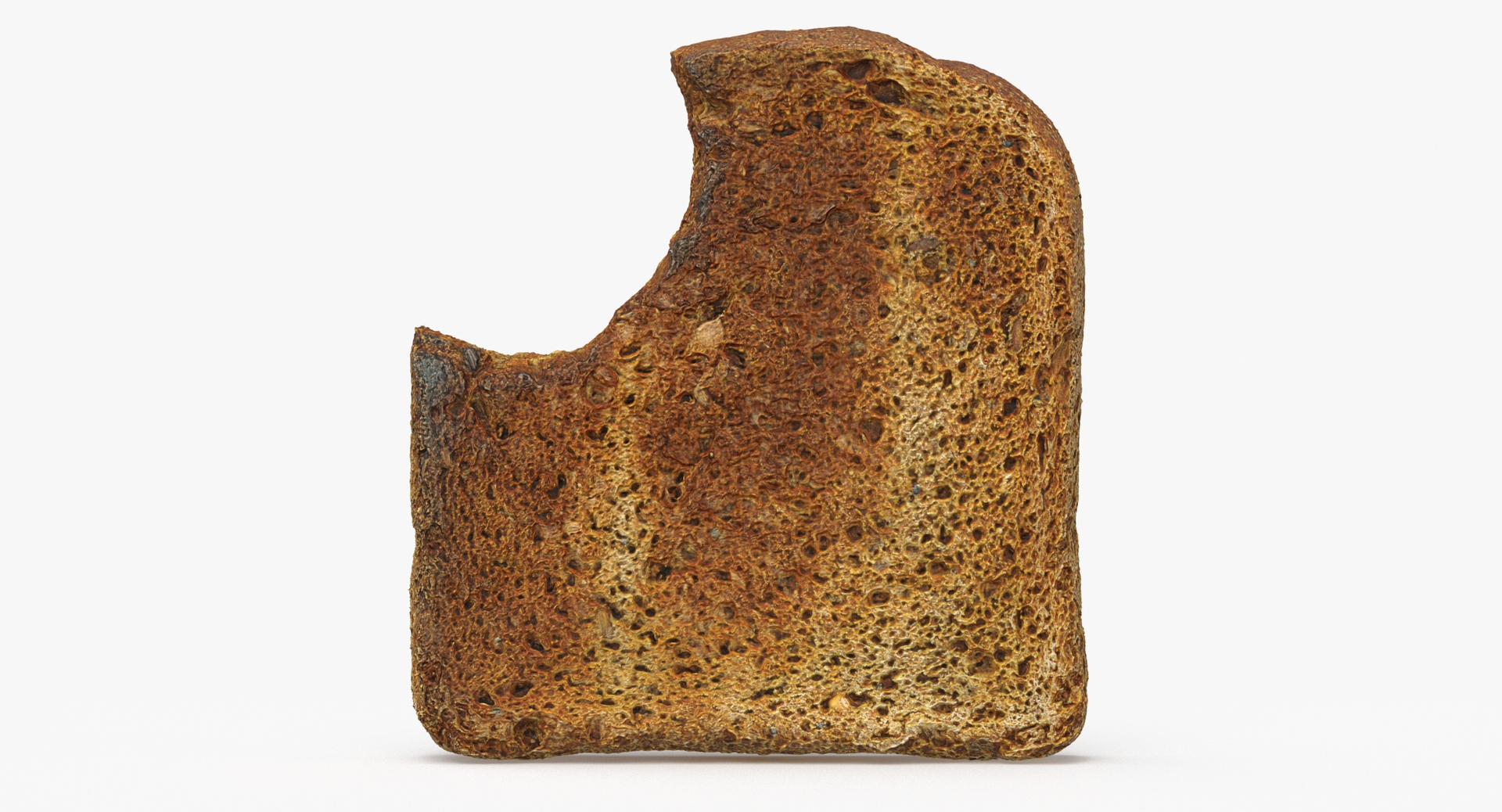Bread Toast Dark 01 Bitten 3D model - TurboSquid 2066547