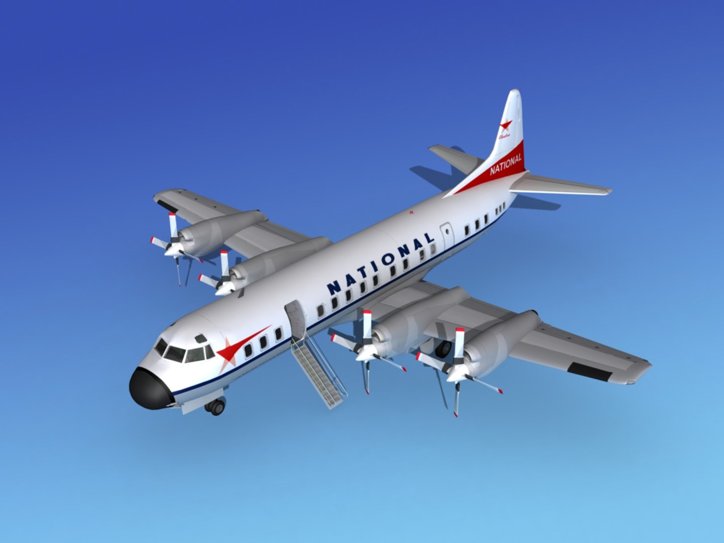 3d model of propellers electra lockheed