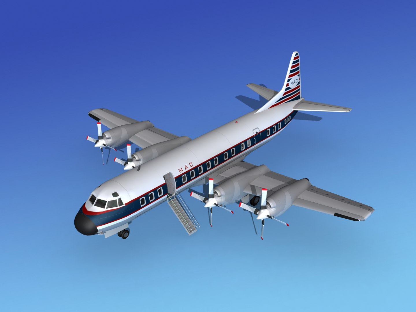 3d model of propellers electra lockheed