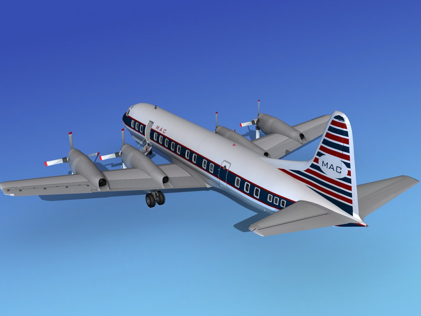 3d model of propellers electra lockheed
