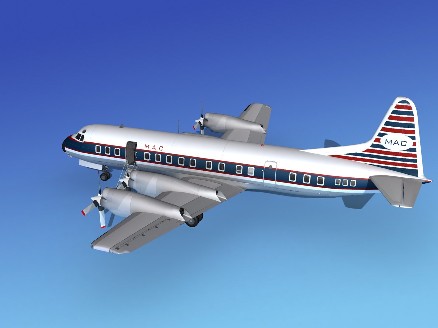 3d model of propellers electra lockheed