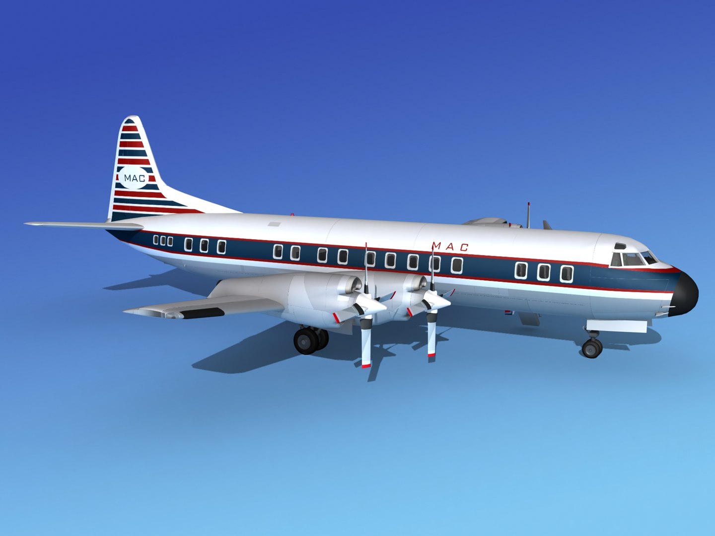 3d model of propellers electra lockheed
