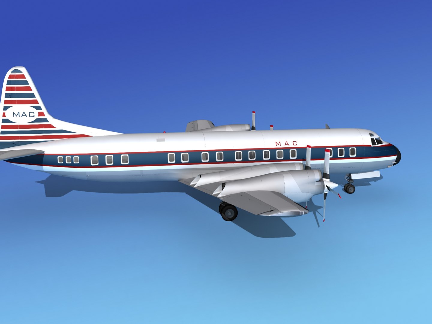 3d model of propellers electra lockheed