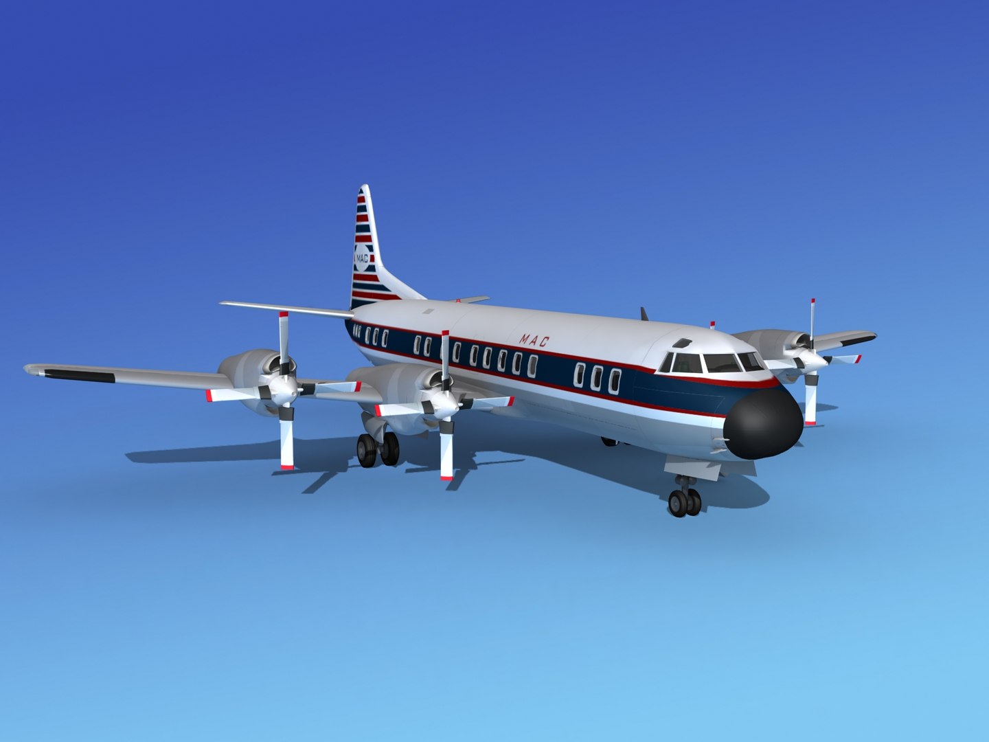 3d model of propellers electra lockheed