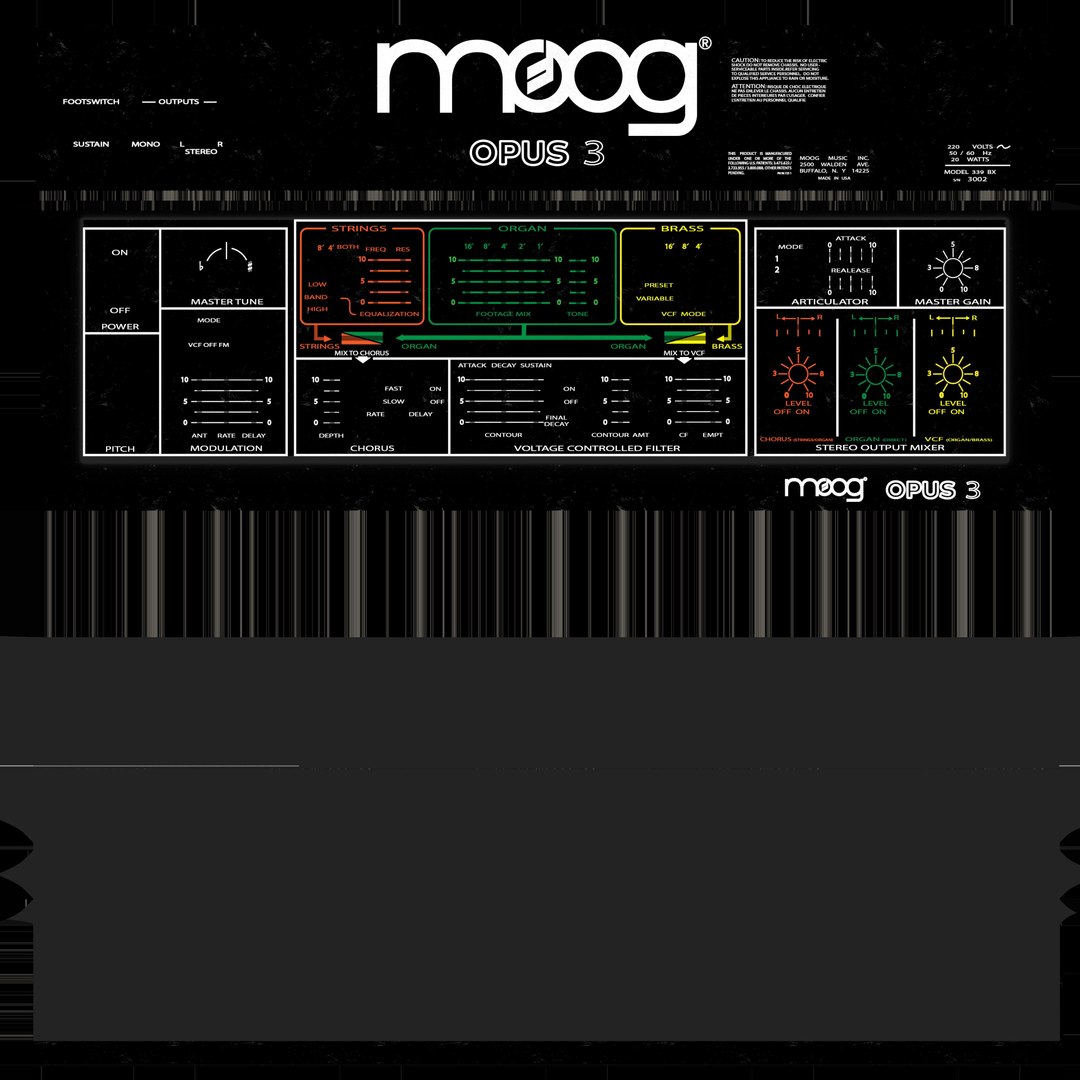 Synthesizer Moog Opus 3 3D Model - TurboSquid 2405266